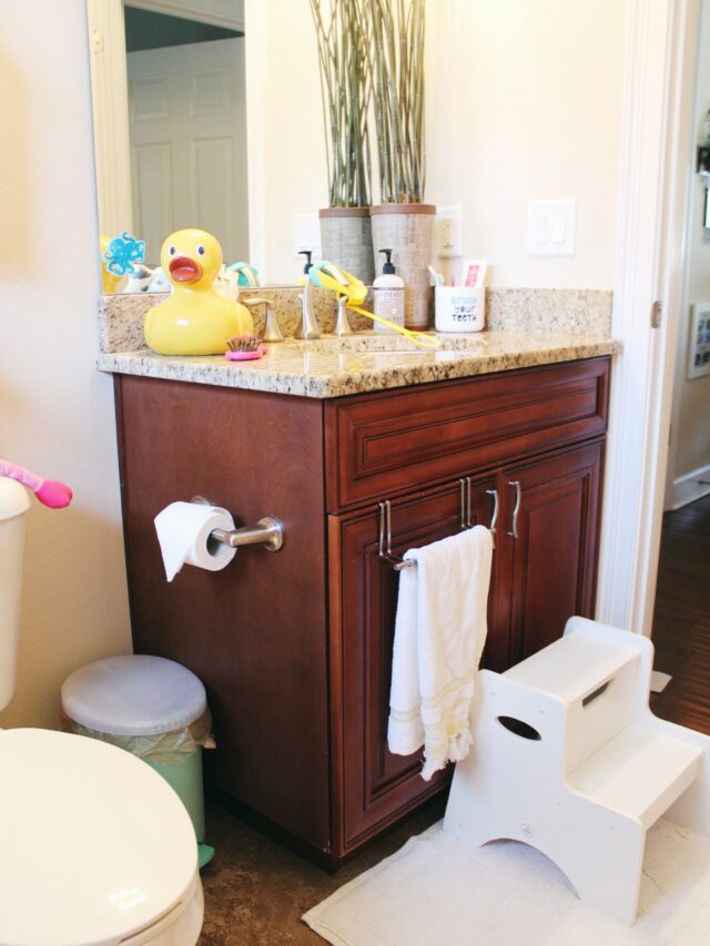 How to Prep Your Bathroom for Potty Training - Oh Happy Play