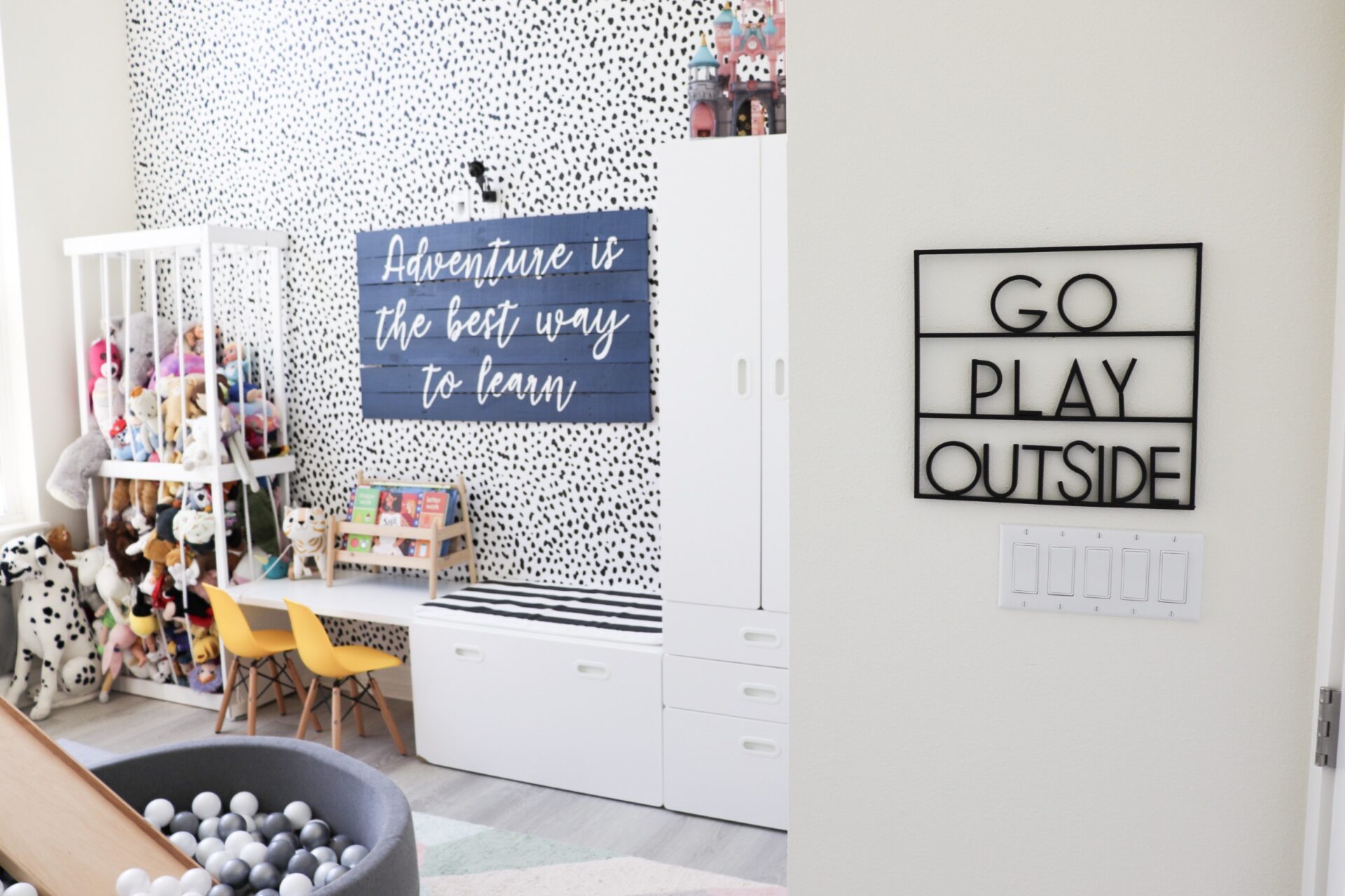 Our Modern Playroom Design Reveal + Playroom Storage Ideas