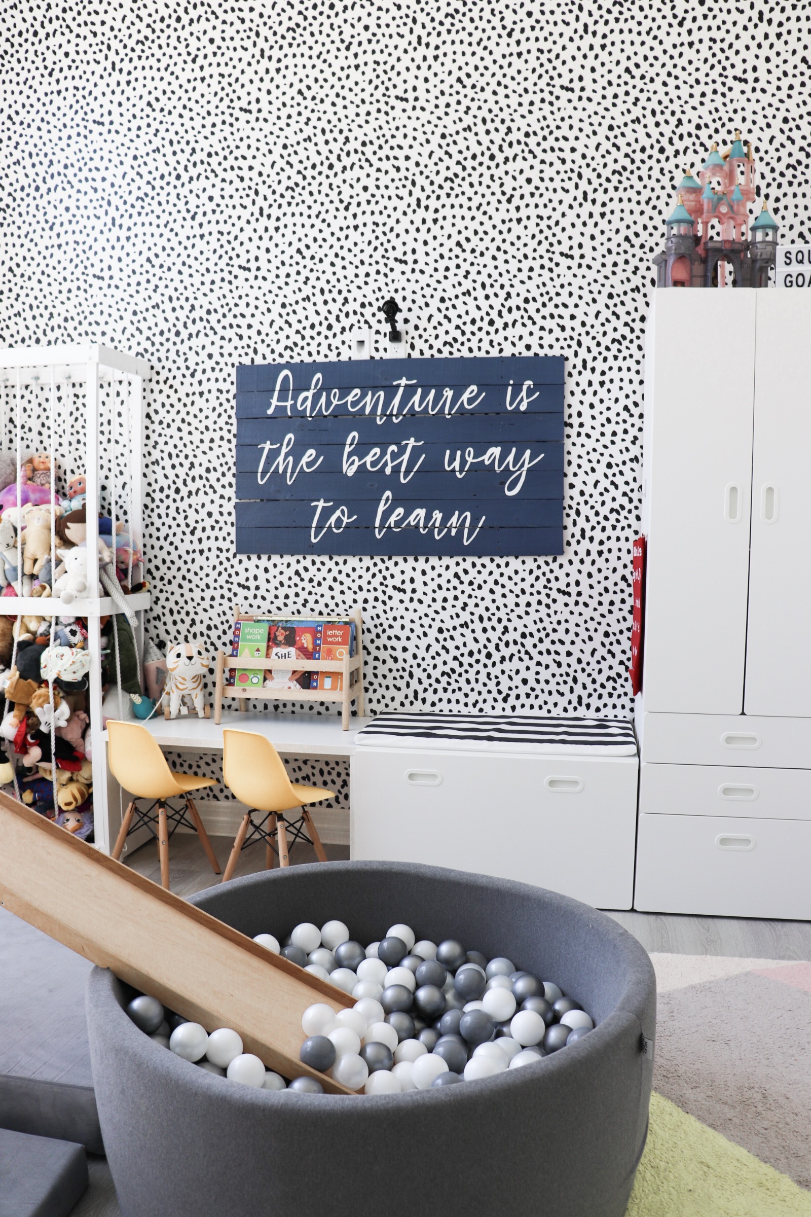 Our Modern Playroom Design Reveal + Playroom Storage Ideas
