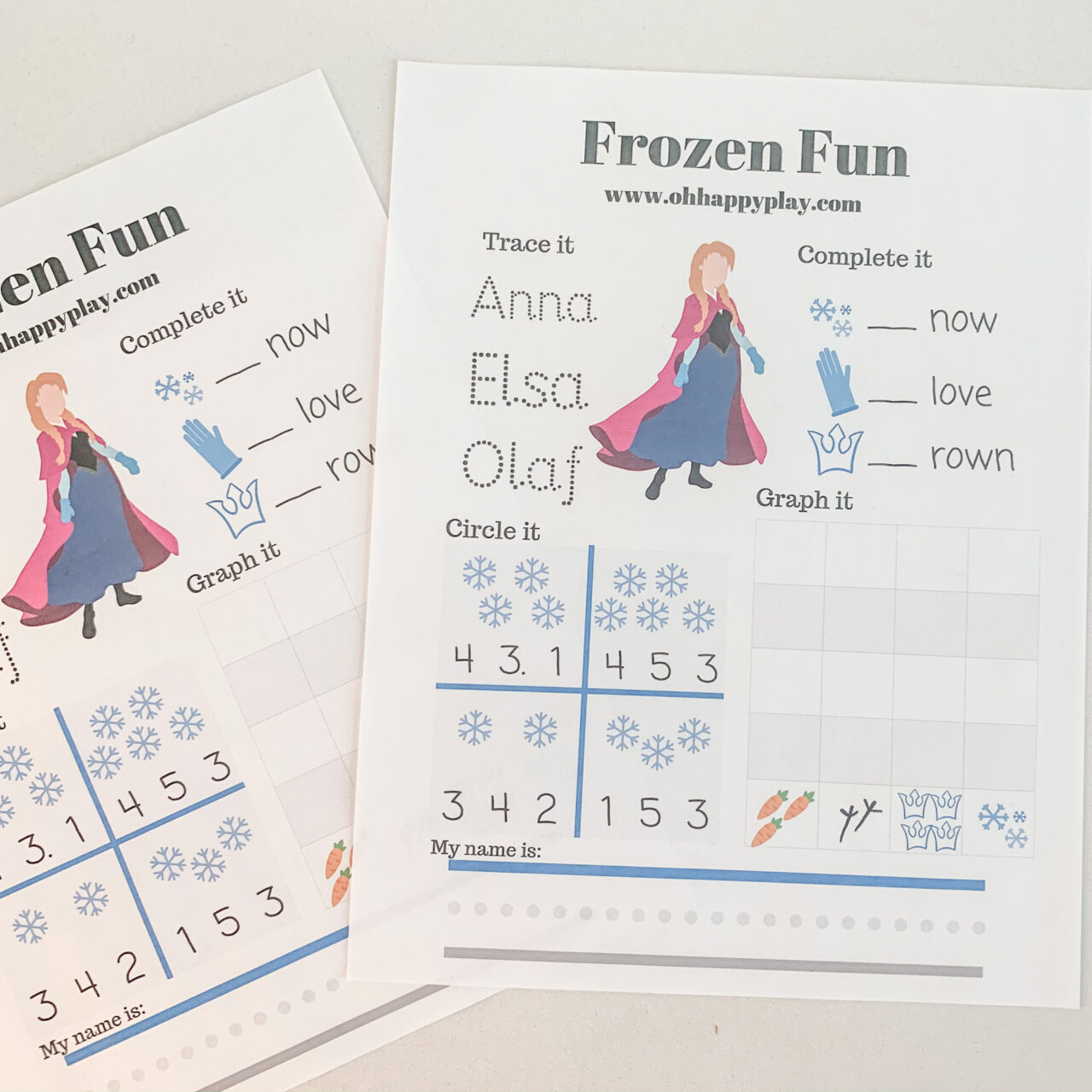 FREE Frozen Printable Worksheet - Oh Happy Play