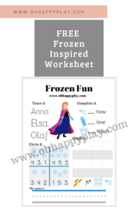 FREE Frozen Printable Worksheet - Oh Happy Play