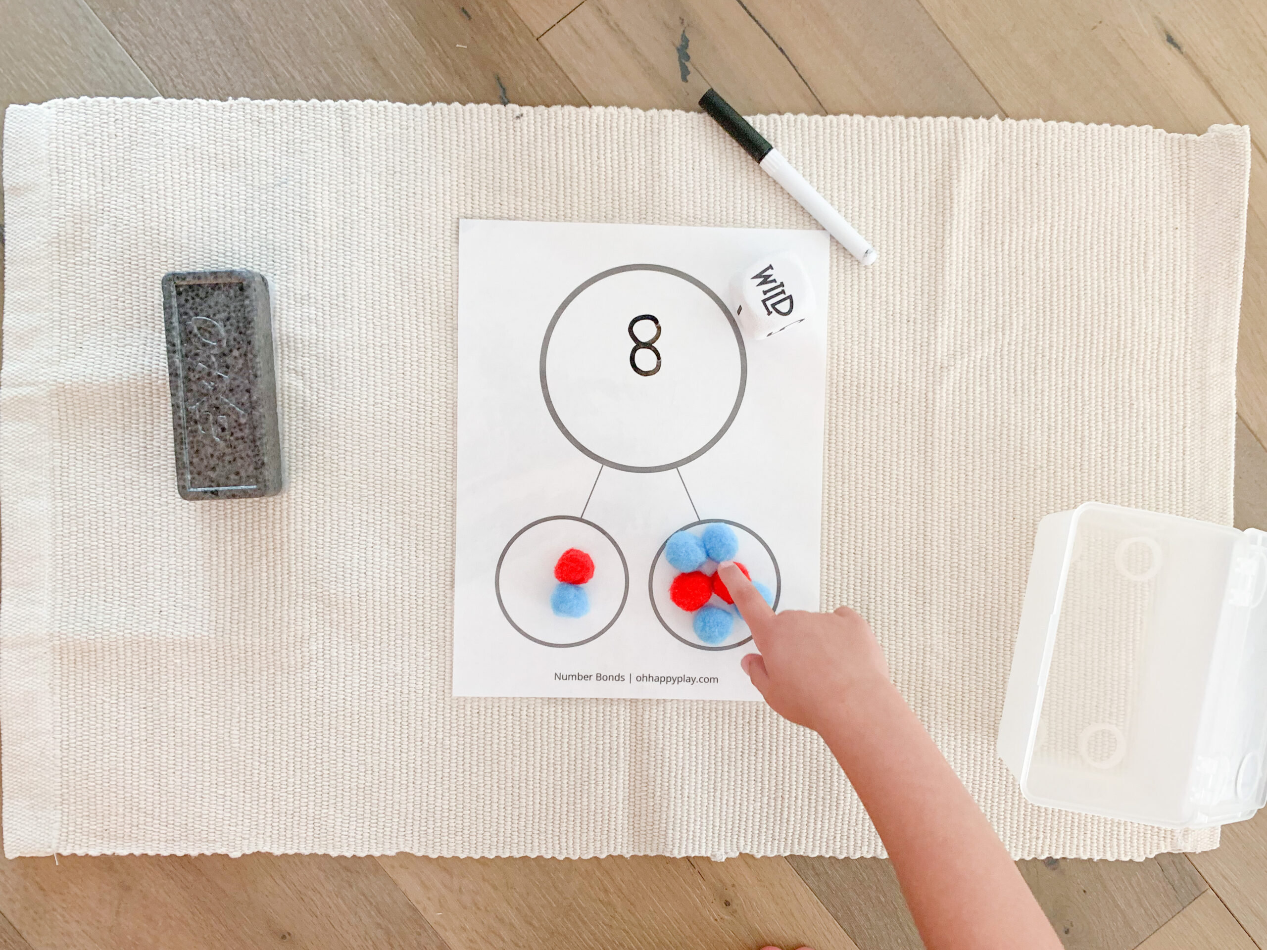 Number Bonds Game / Printable Worksheet for Teachers and Homeschool