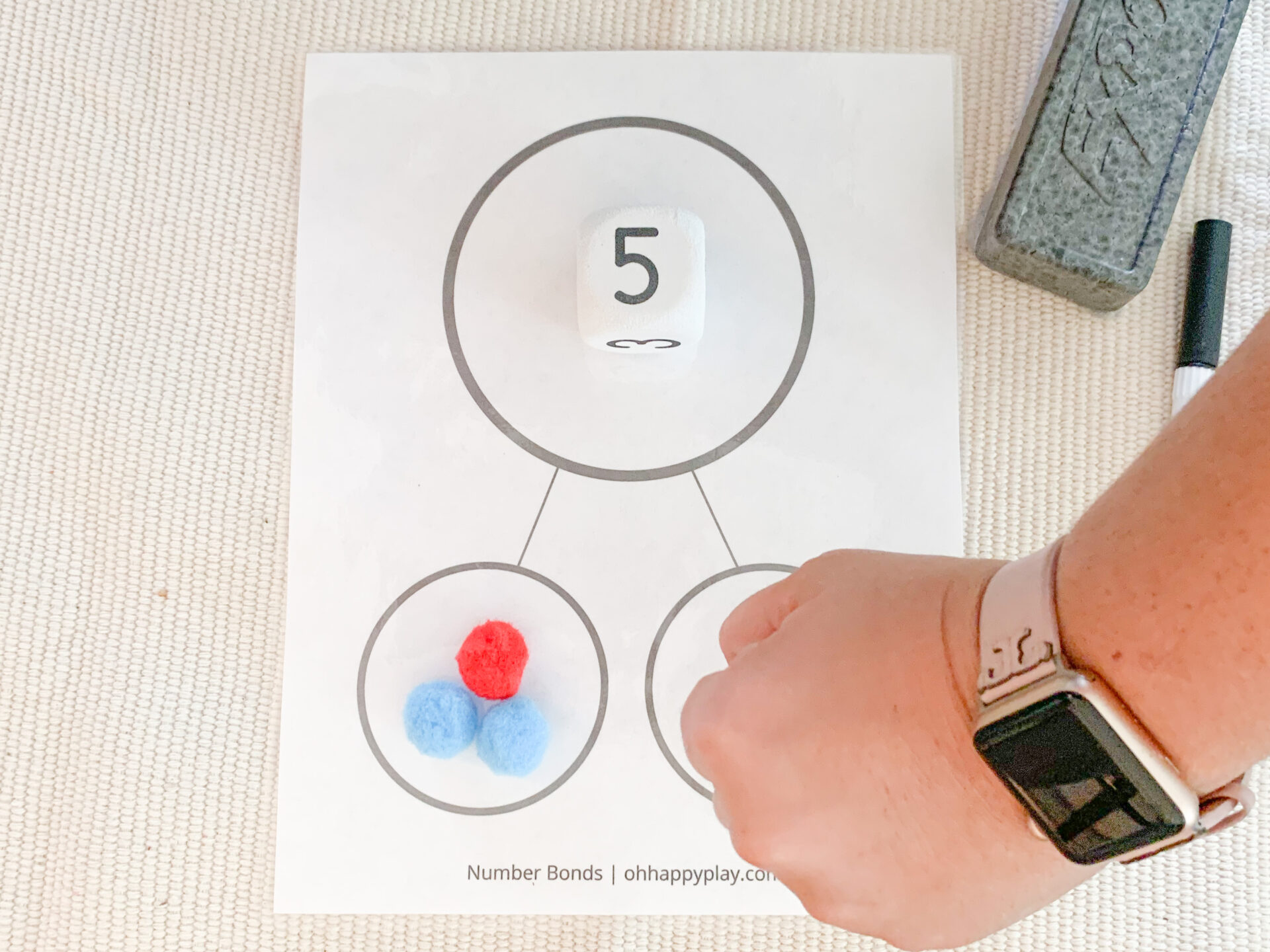 Number Bonds Game / Printable Worksheet for Teachers and Homeschool