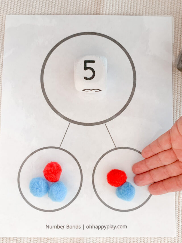Number Bonds Game Printable for Little Kids - Oh Happy Play