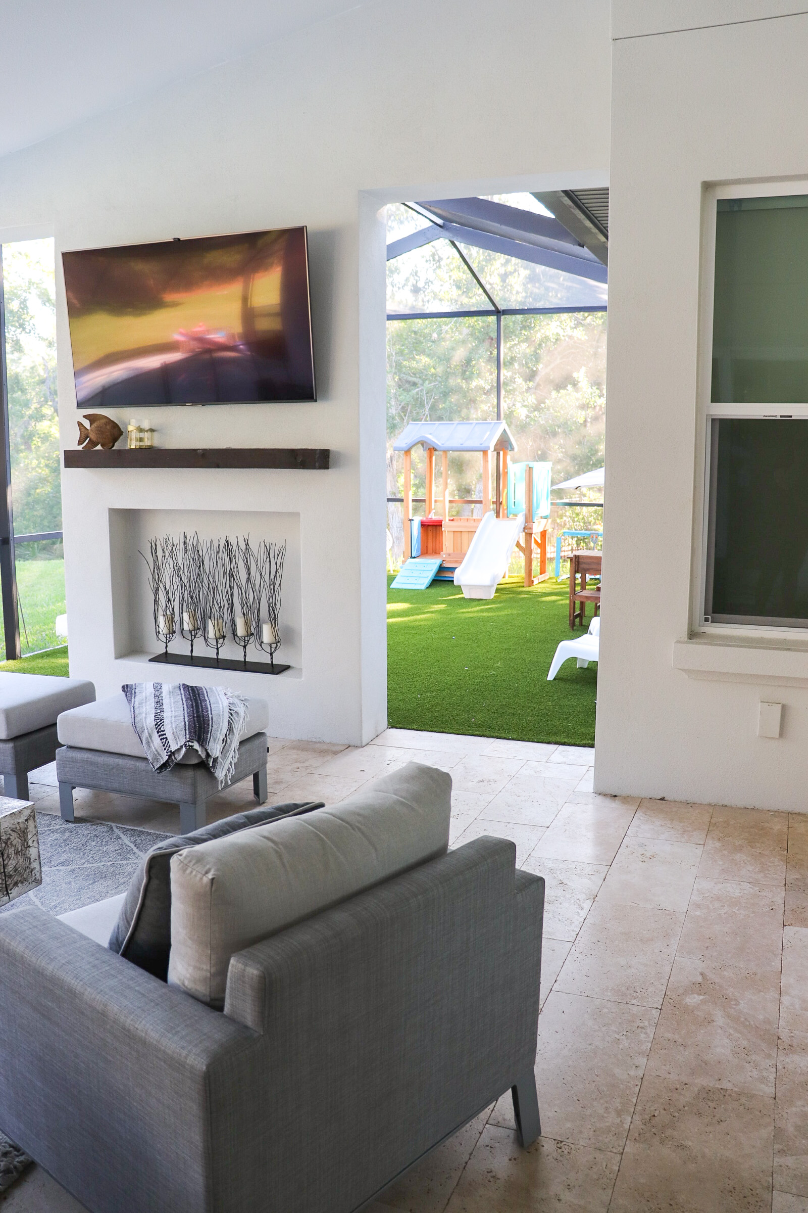 Safe and Secure Covered Outdoor Play Area For Kids