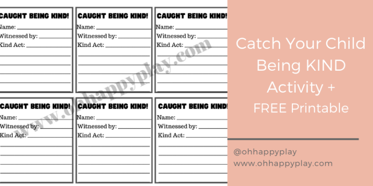 Catch Your Child Being KIND Activity: Kindness Activity for Kids